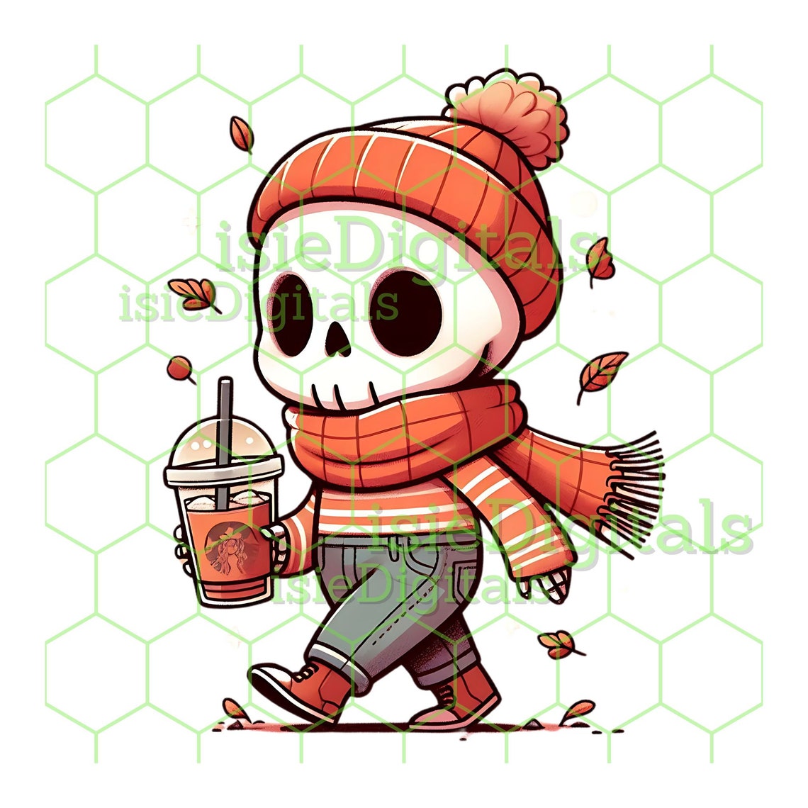Halloween Clipart, Cute Fall Clipart, Cute Skeleton Clipart, Spooky ...