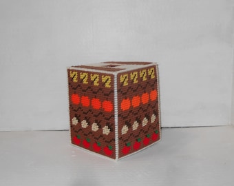 Plastic Canvas Autumn Falling Leaves Tissue Box Cover - Etsy