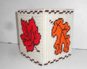 Fall Leaves Tissue Box Cover - Etsy