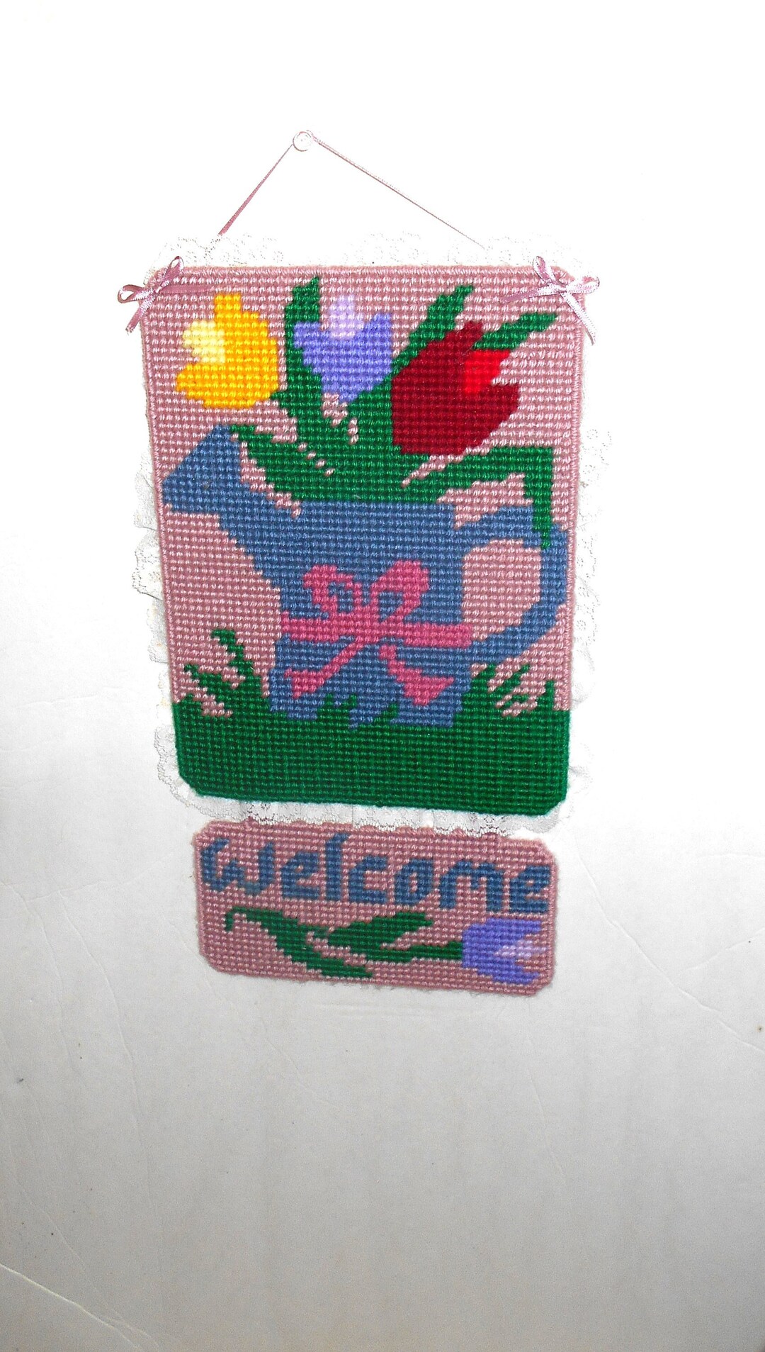 Tulip Welcome Sign Wallhanging - Etsy