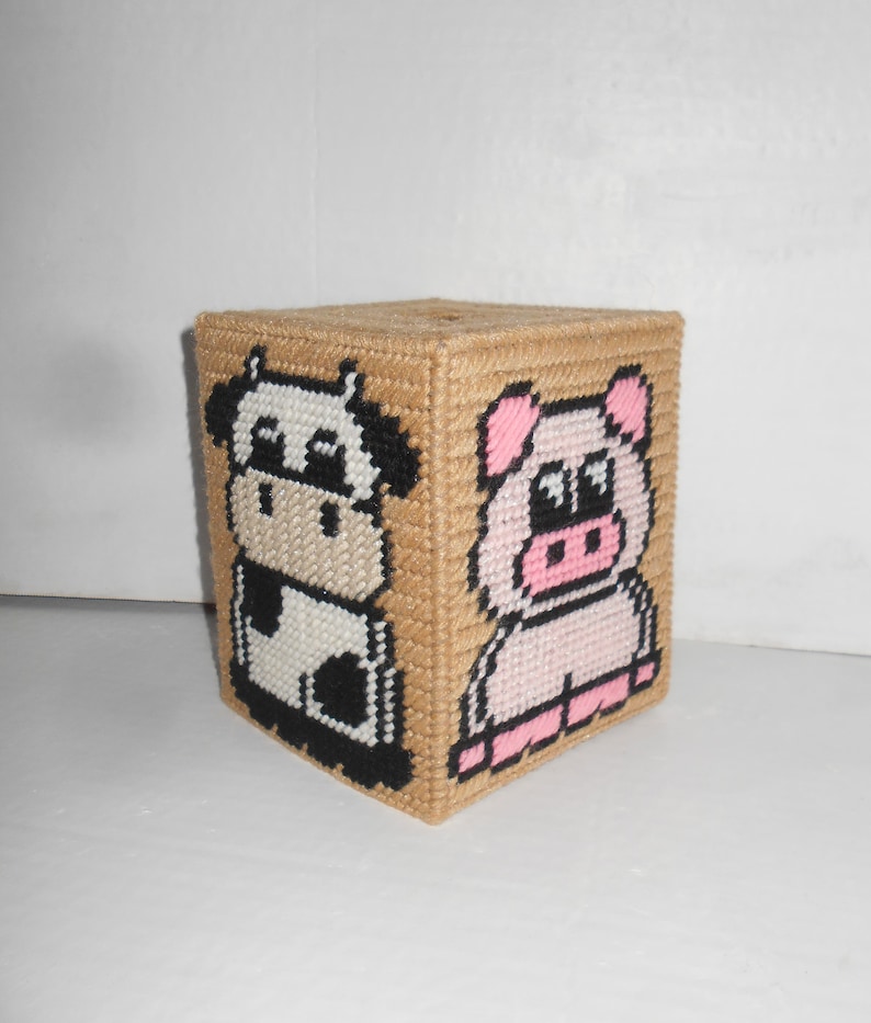 Farm Animal Tissue Box Cover - Etsy