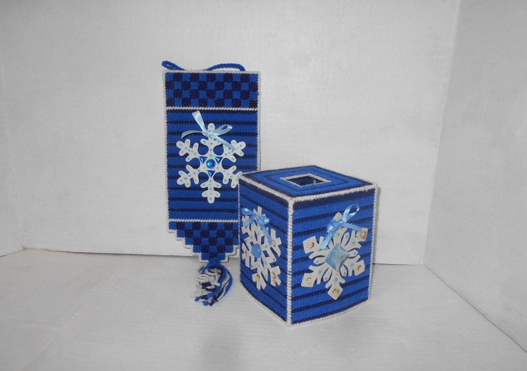 Snowflake Tissue Box and Wallhanging - Etsy