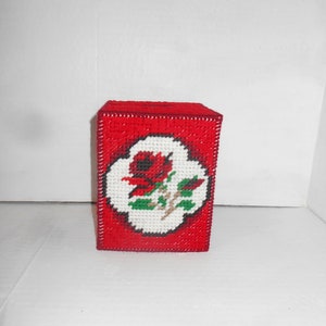 Red Rose Tissue Box Cover - Etsy