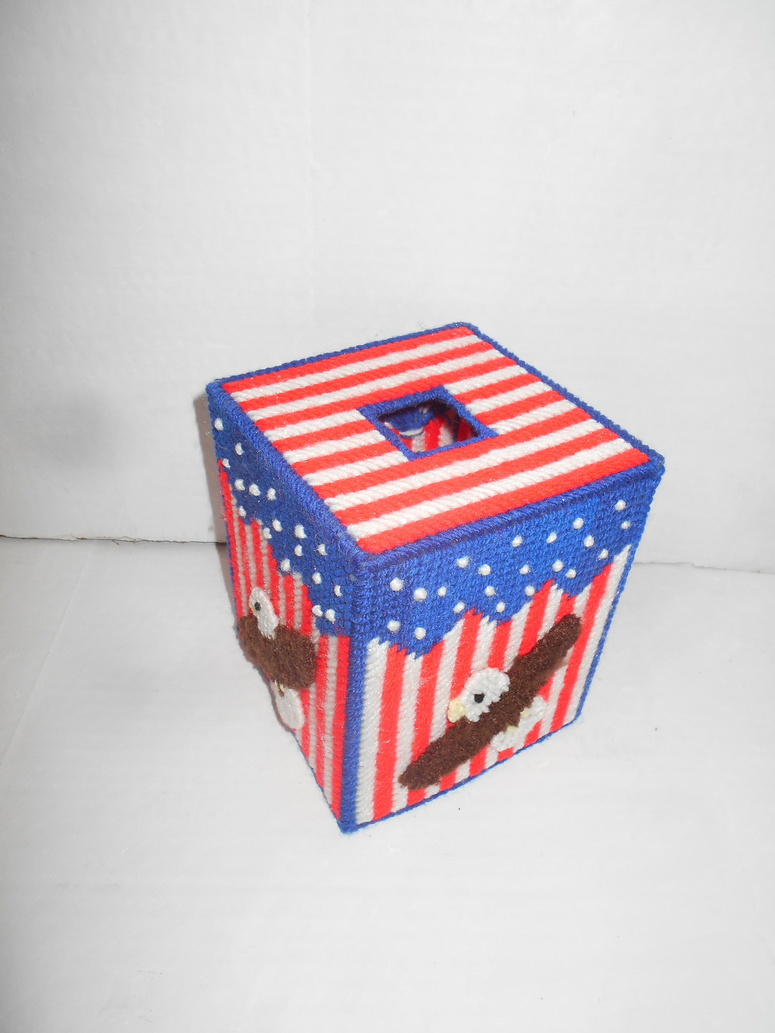 Patriotic Eagle Tissue Box Cover - Etsy