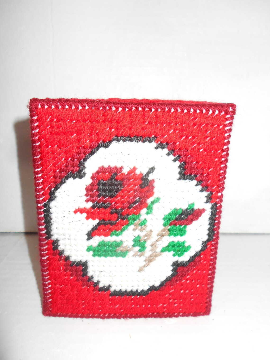 Red Rose Tissue Box Cover - Etsy