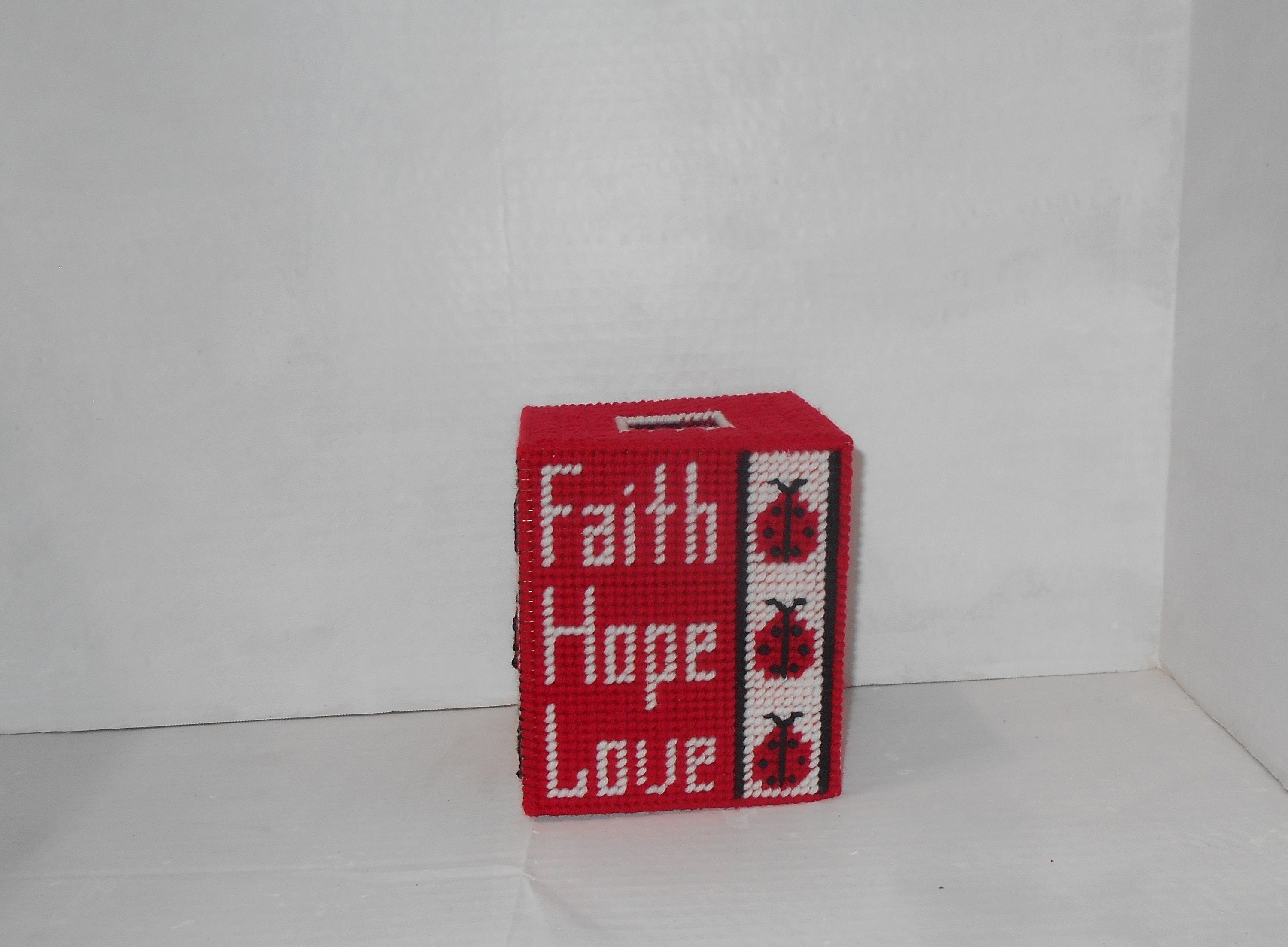 Faith Hope Love Ladybugs Tissue Box Cover - Etsy