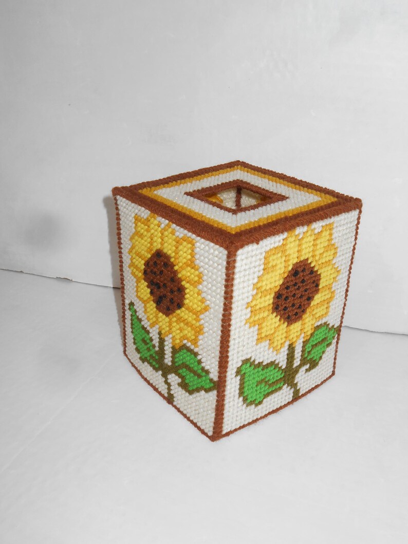 Sunflower Tissue Box Cover - Etsy