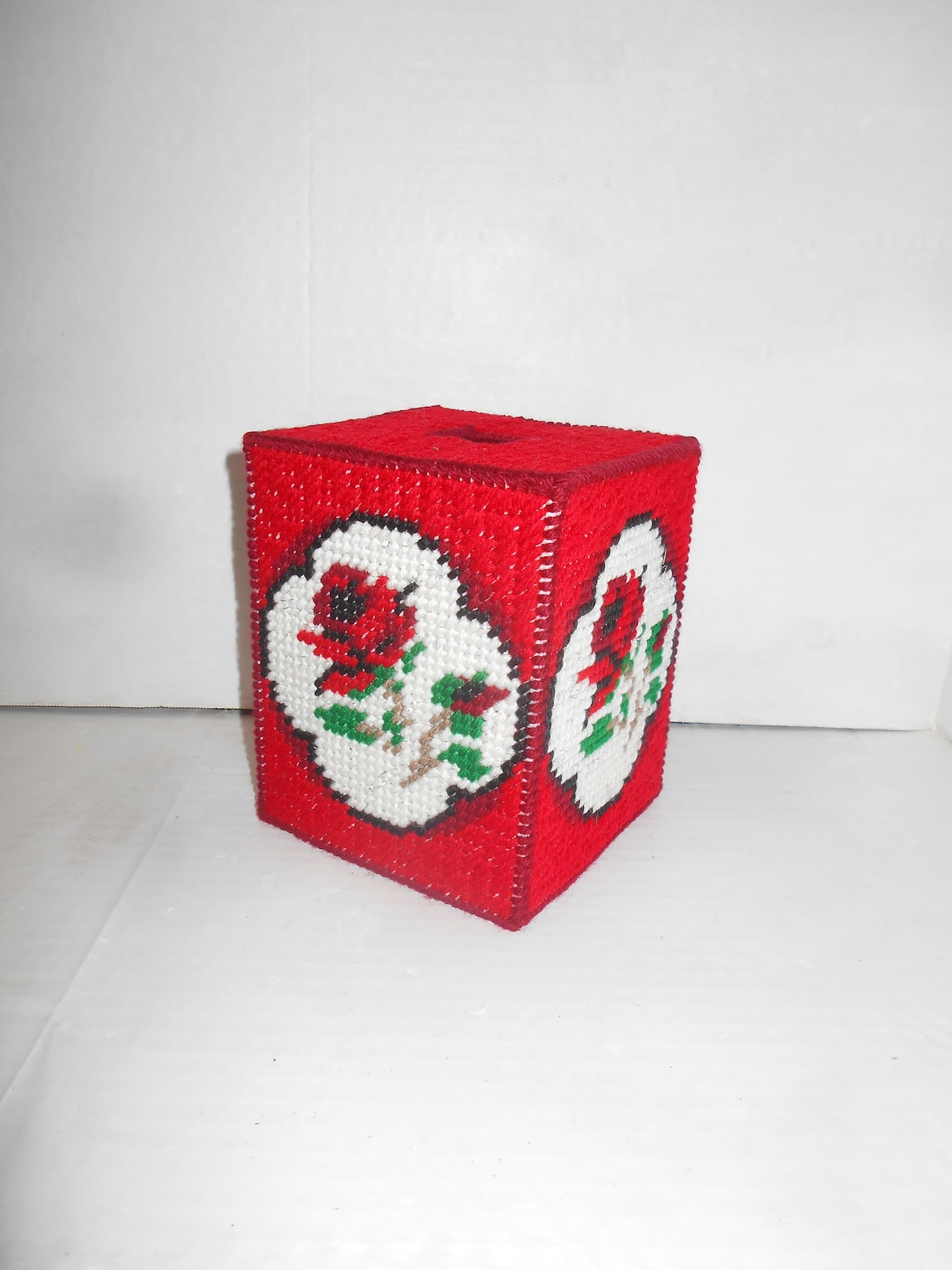 Red Rose Tissue Box Cover - Etsy