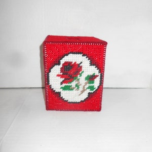 Red Rose Tissue Box Cover - Etsy