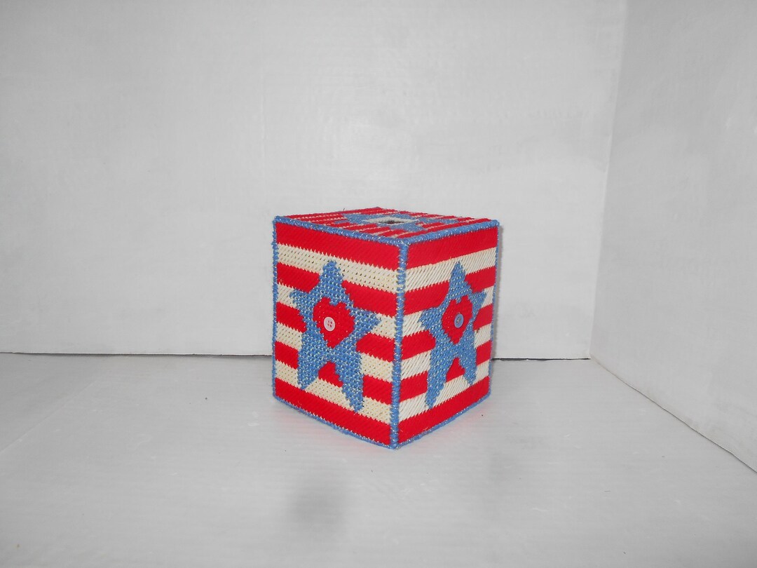 Patriotic Tissue Box Cover - Etsy