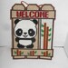 Welcome Sign Panda Wallhanging - Etsy