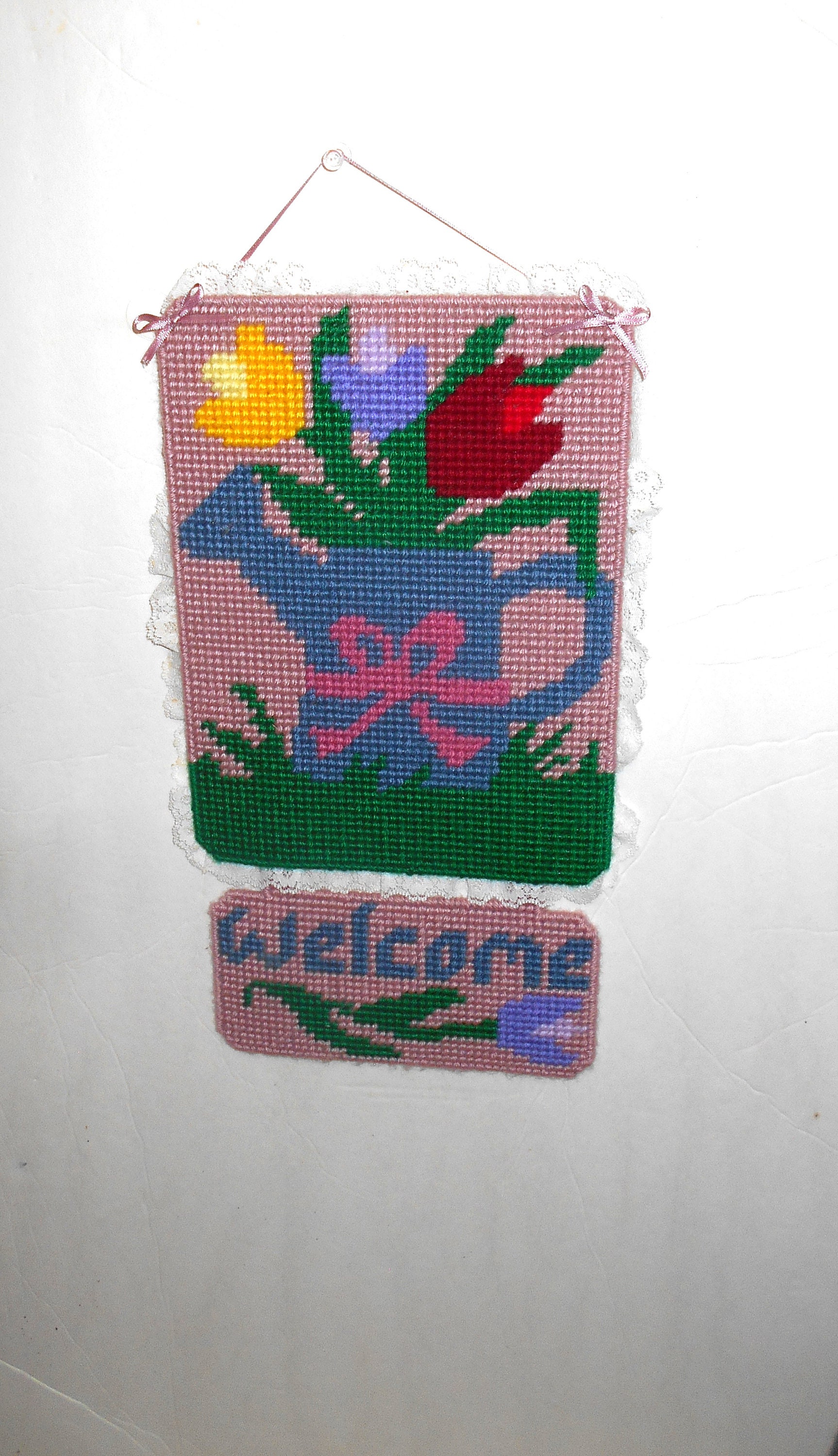 Tulip Welcome Sign Wallhanging - Etsy