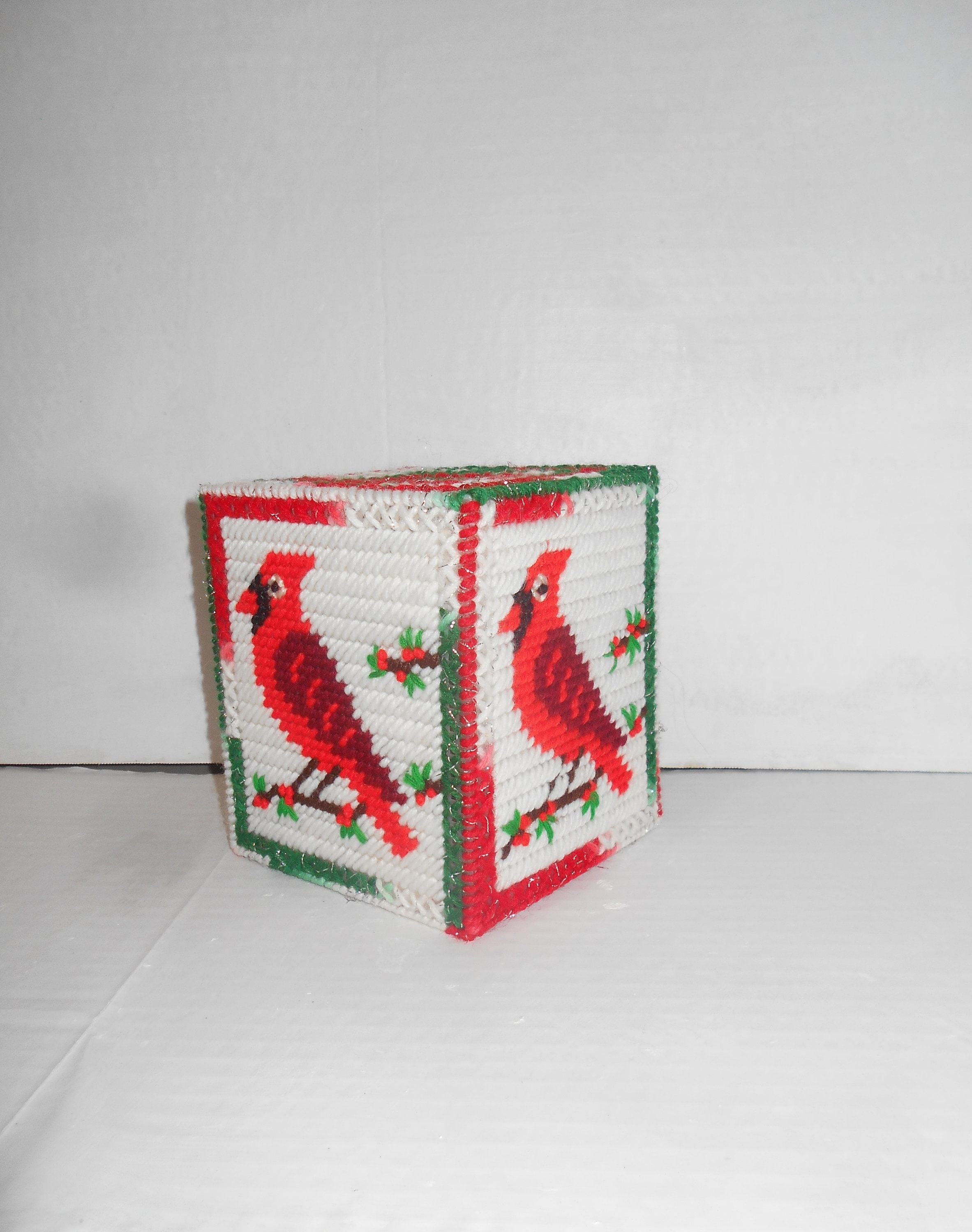 Cardinal Tissue Box Cover - Etsy