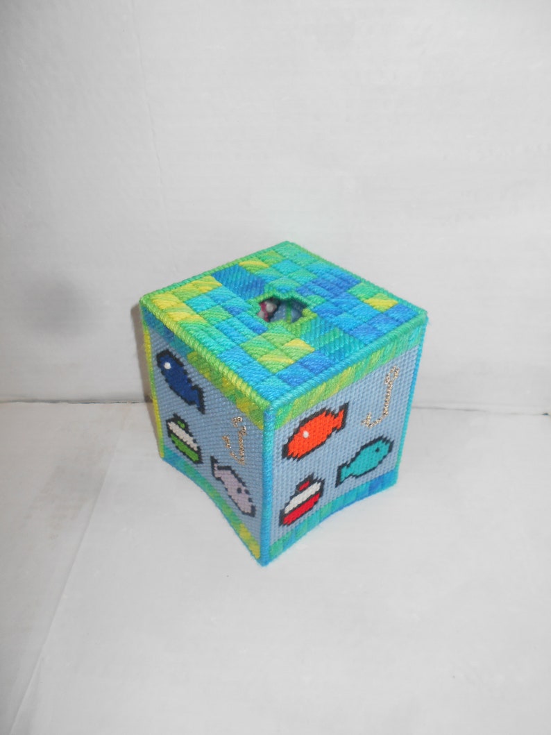 Fishing Tissue Box Cover - Etsy