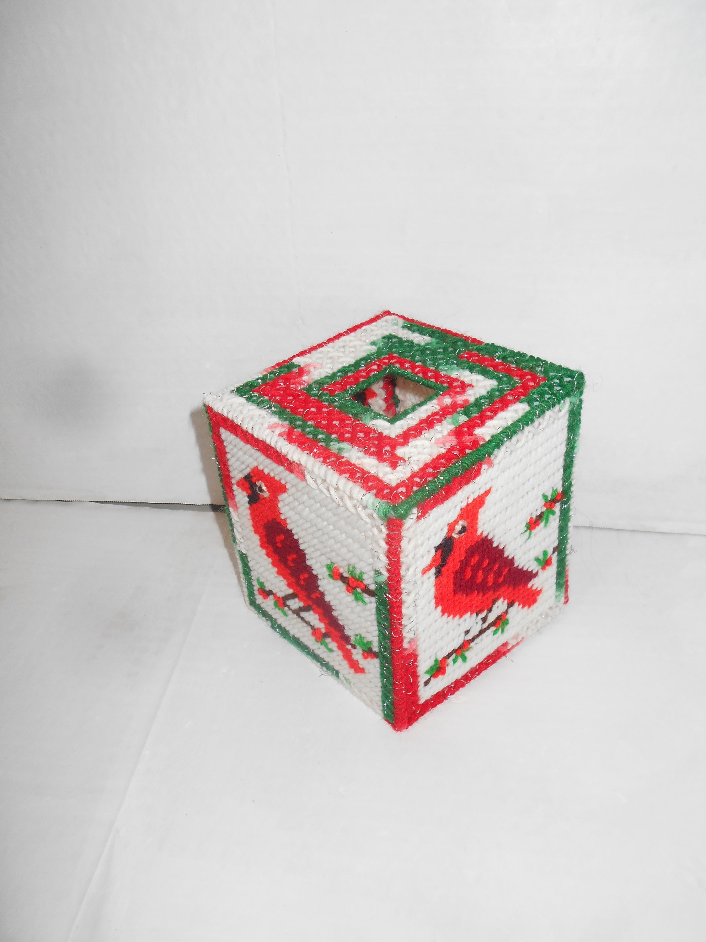 Cardinal Tissue Box Cover - Etsy