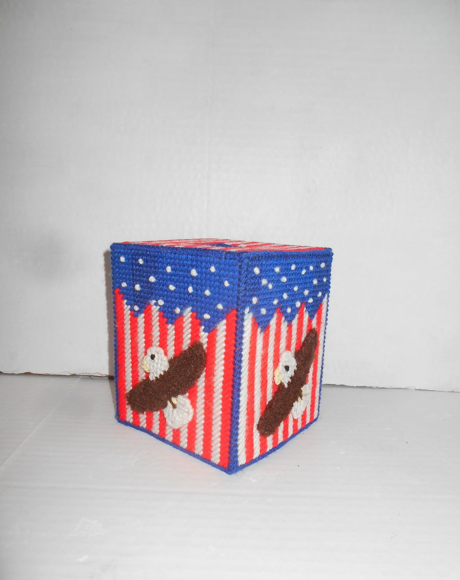 Patriotic Eagle Tissue Box Cover - Etsy