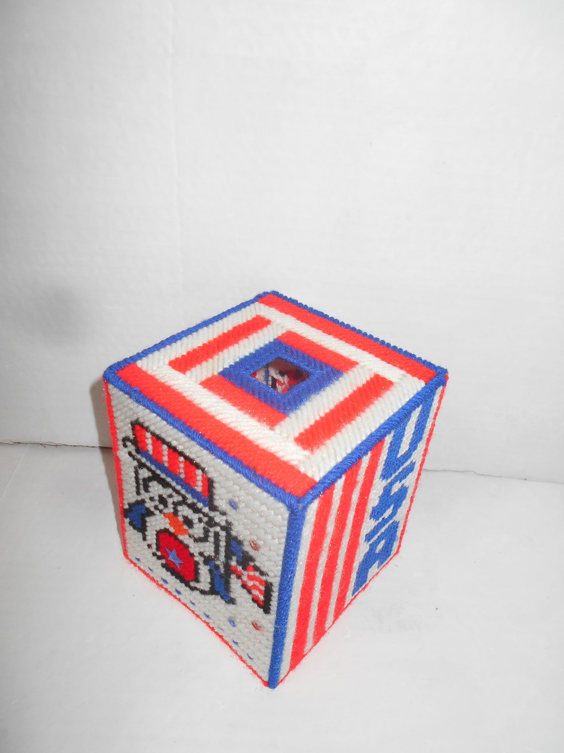 Patriotic Owl USA Tissue Box Cover - Etsy