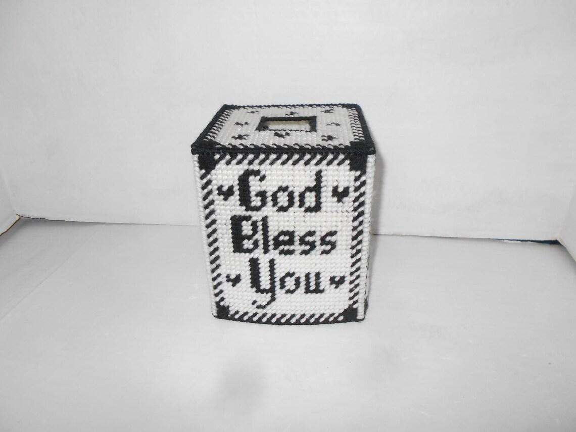God Bless You Tissue Box Cover - Etsy