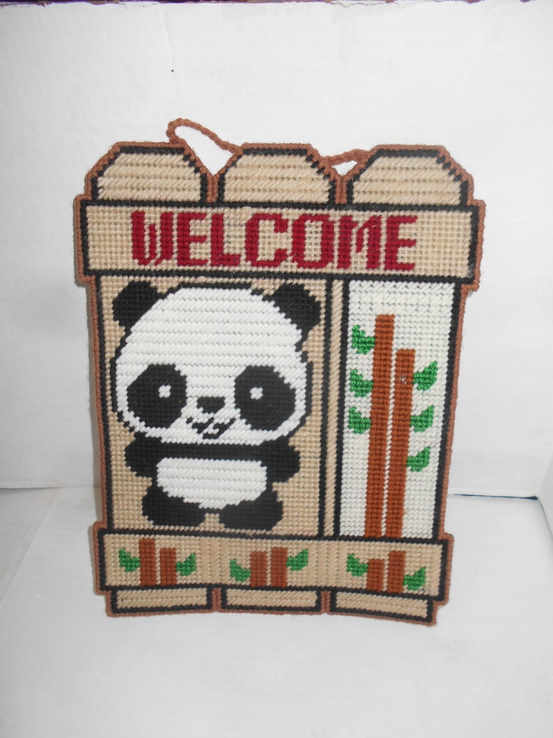 Welcome Sign Panda Wallhanging - Etsy