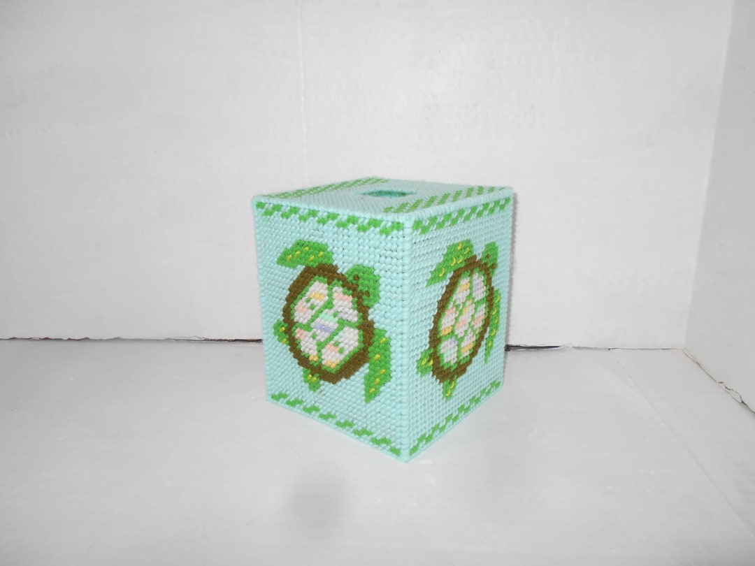 Colorful Turtle Tissue Box Cover - Etsy