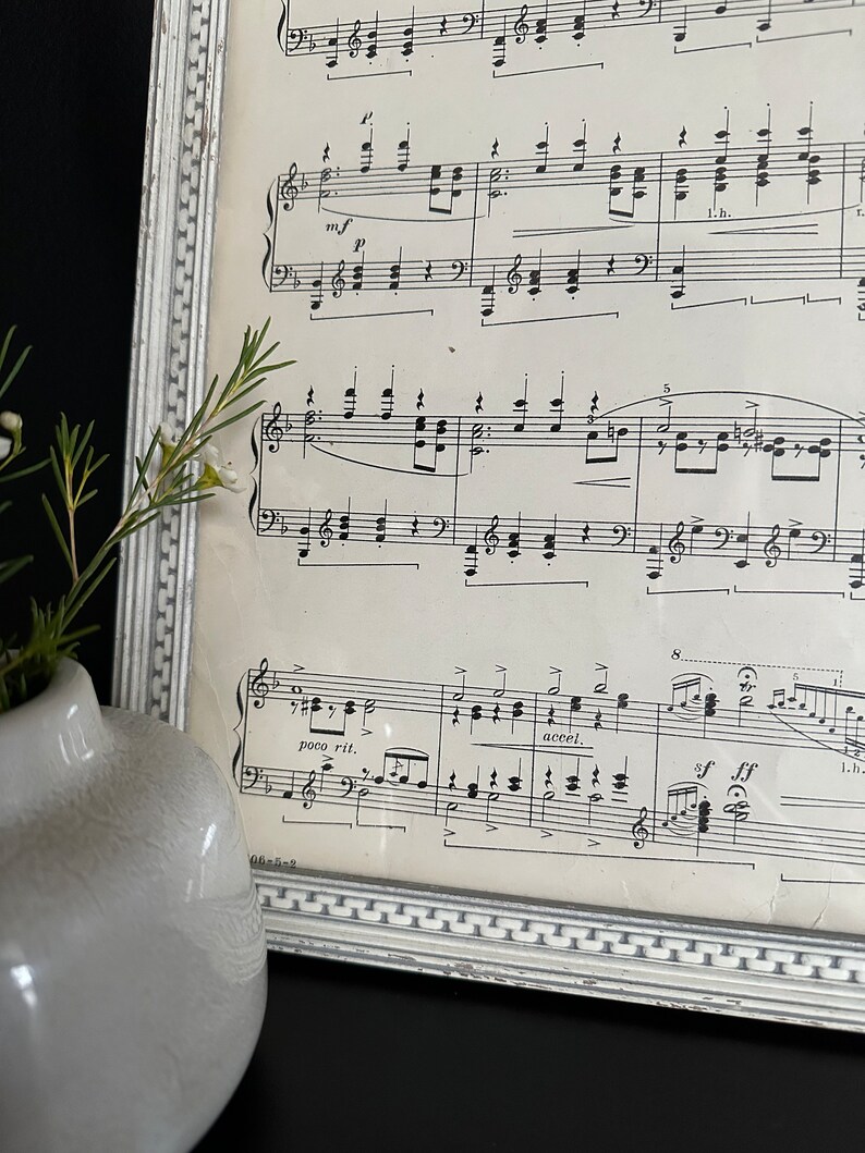 Vintage Sheet Music in Antique Frame - Etsy