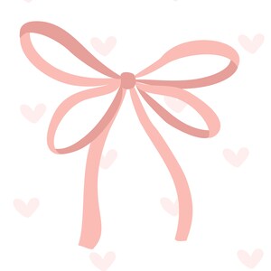 Cute Coquette Bow Printable Wall Art | Flirty Pink Hearts Decor ...