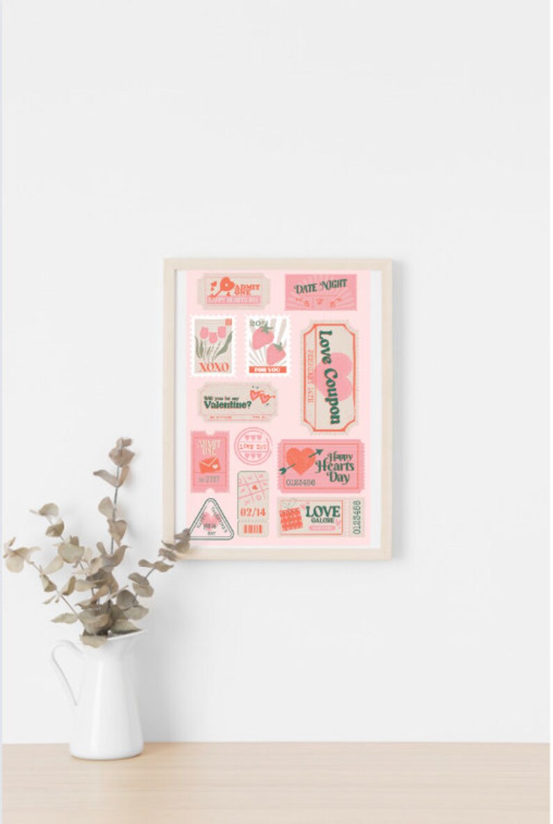 Sweet Love Notes Printable Wall Art | Romantic Valentine's Day Decor ...