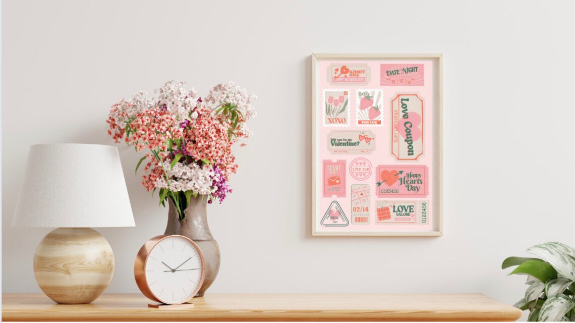Sweet Love Notes Printable Wall Art | Romantic Valentine's Day Decor ...
