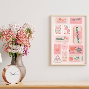Sweet Love Notes Printable Wall Art | Romantic Valentine's Day Decor ...