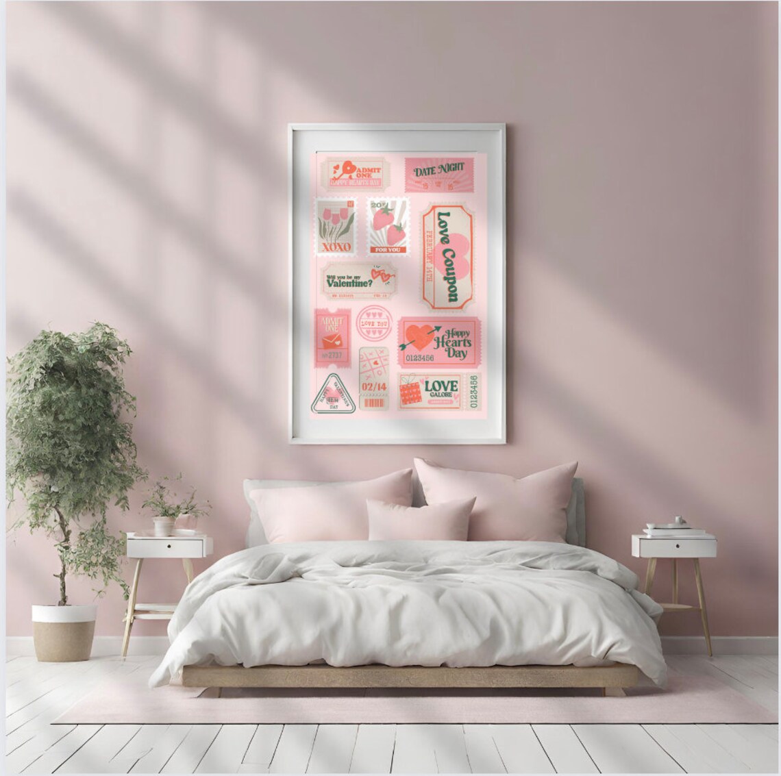 Sweet Love Notes Printable Wall Art | Romantic Valentine's Day Decor ...