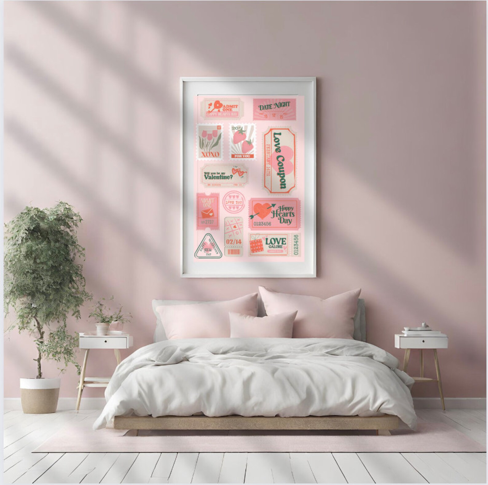 Sweet Love Notes Printable Wall Art | Romantic Valentine's Day Decor ...