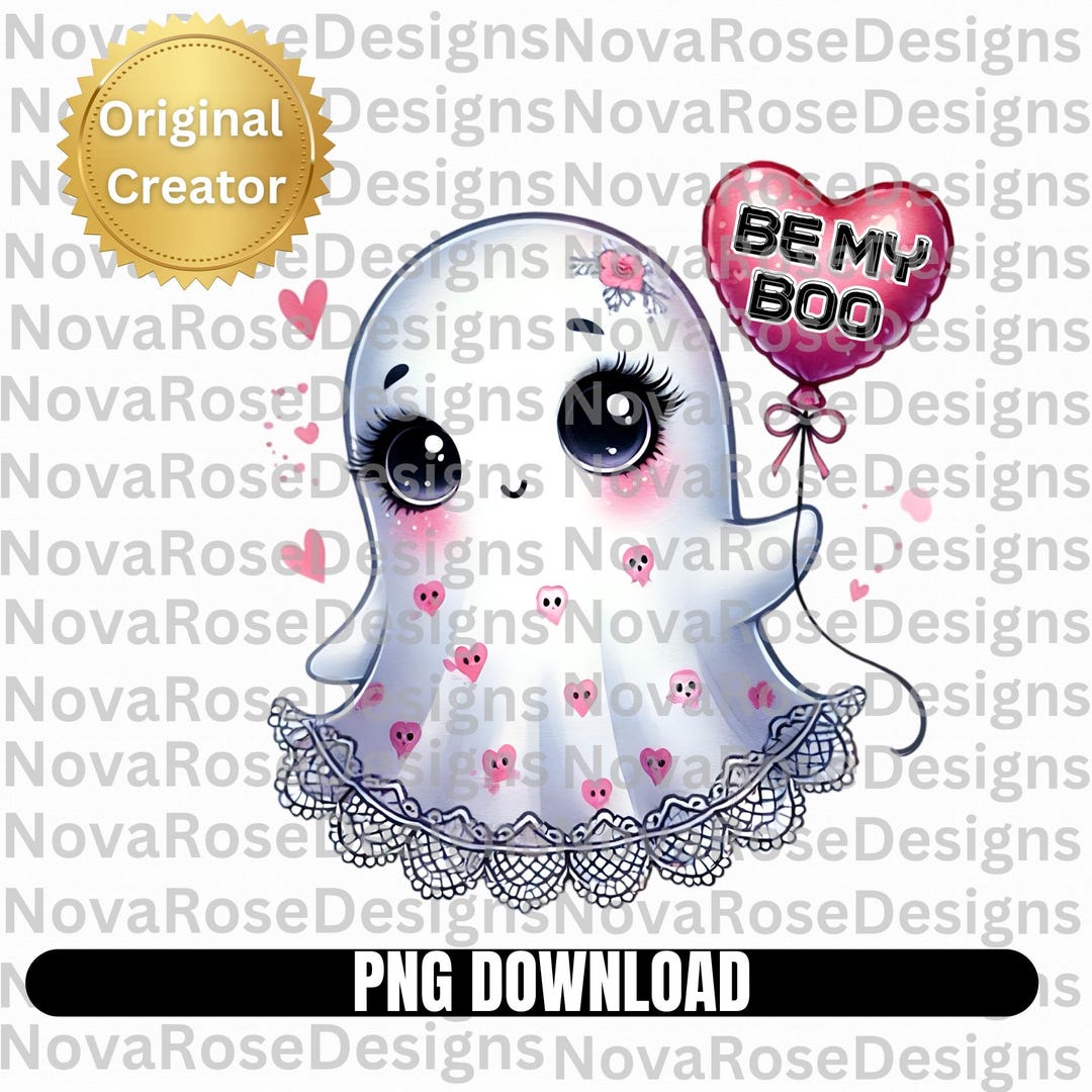 Valentine Ghost Png, Be My Boo Png, Cute Ghost Pink Bow, Shirt ...