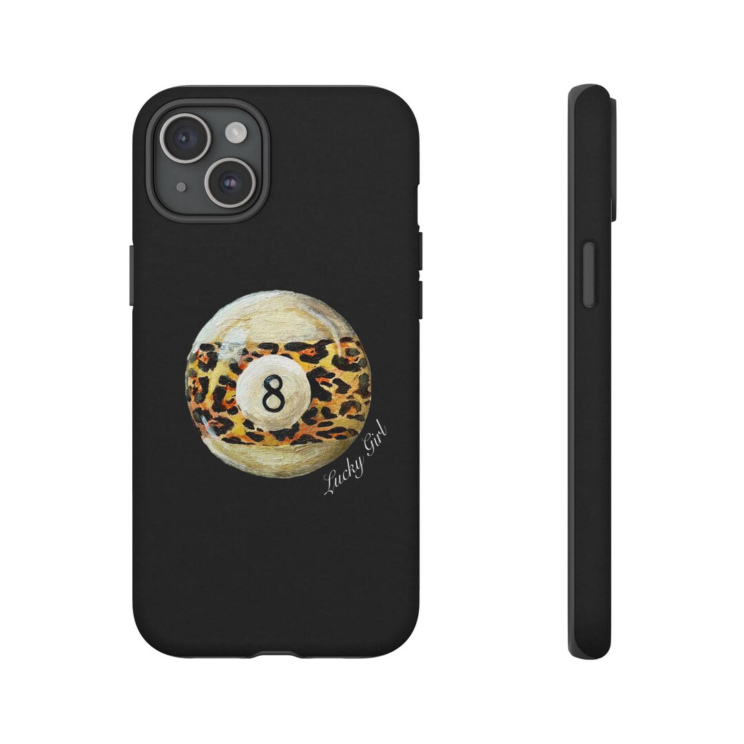Leopard Print 8 Ball Y2K Tough Phone Case | iPhone 17/16/15/14/13/12/11 ...