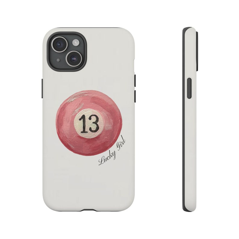 Lucky Girl Pink Pool Ball Phone Case iPhone 15/14/13/12/11 Pro Max XR ...