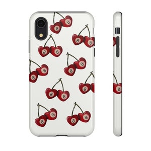 Cherry 8 Ball Pattern Tough Phone Case | iPhone 15/14/13/12/11 Pro Max ...