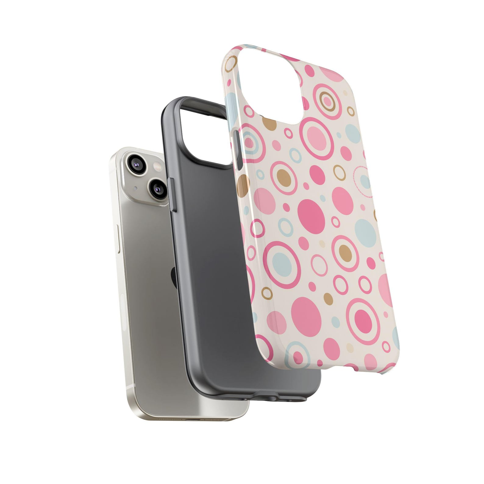 Y2K Childhood Pattern Tough Phone Case, Retro 2000s iPhone 17/16/15/14 ...