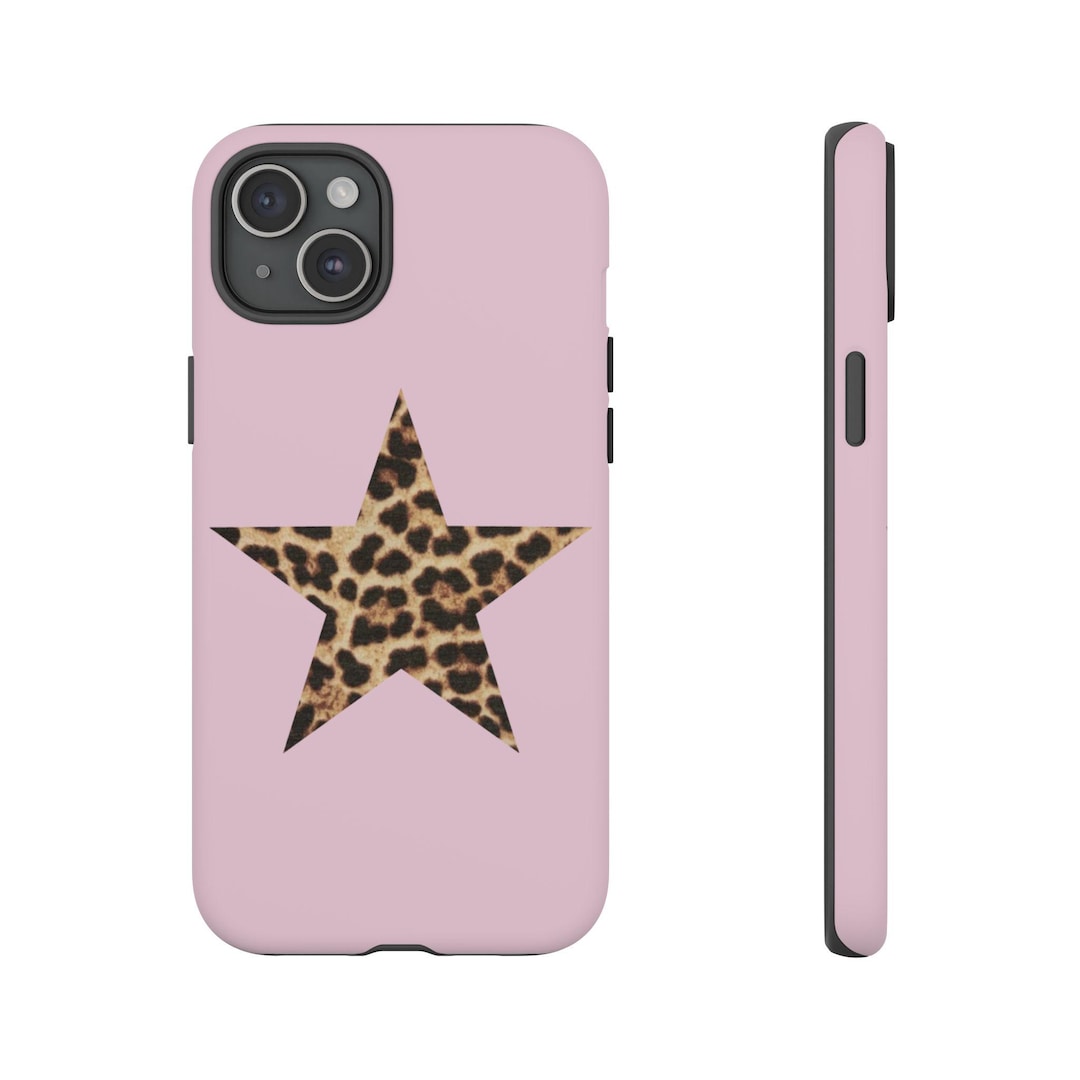 Pink Leopard Print Star Phone Case | iPhone 16/15/14/13/12/11 Pro Max ...