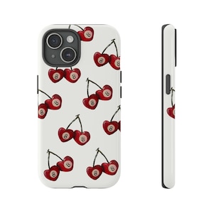 Red Eight Ball Hand Painted Tough Phone Case iPhone 15/14/13/12/11 Pro ...