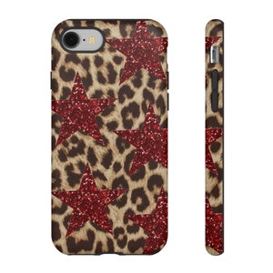 Red Star and Cheetah Print Tough Phone Case - Etsy
