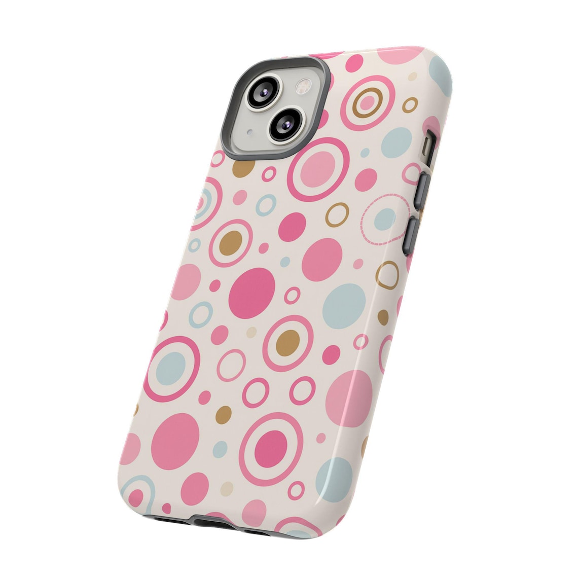 Y2K Childhood Pattern Tough Phone Case, Retro 2000s iPhone 17/16/15/14 ...