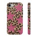 Pink Star and Leopard Print Tough Phone Case iPhone 15/14/13/12/11 Pro ...