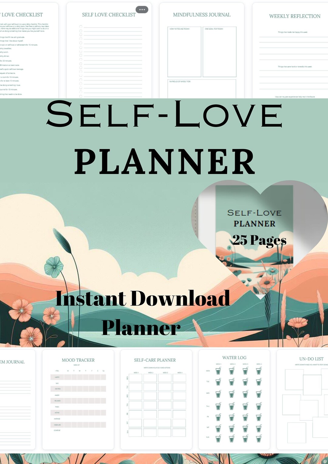 Self-love Journal Printables Self-care Planner Printable Mindfulness ...