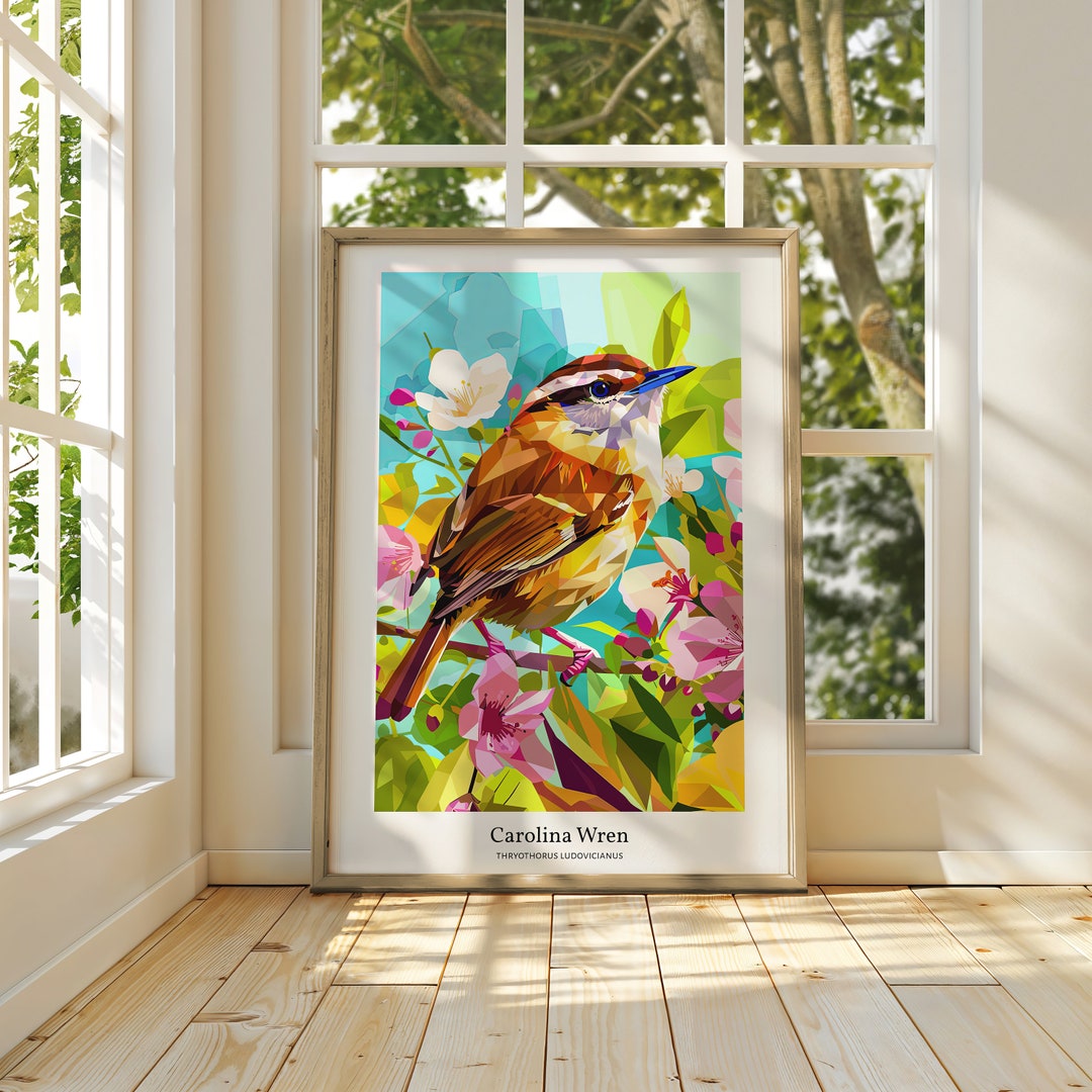 SOUTH CAROLINA State Bird, Carolina Wren Wall Art Poster - Museum ...