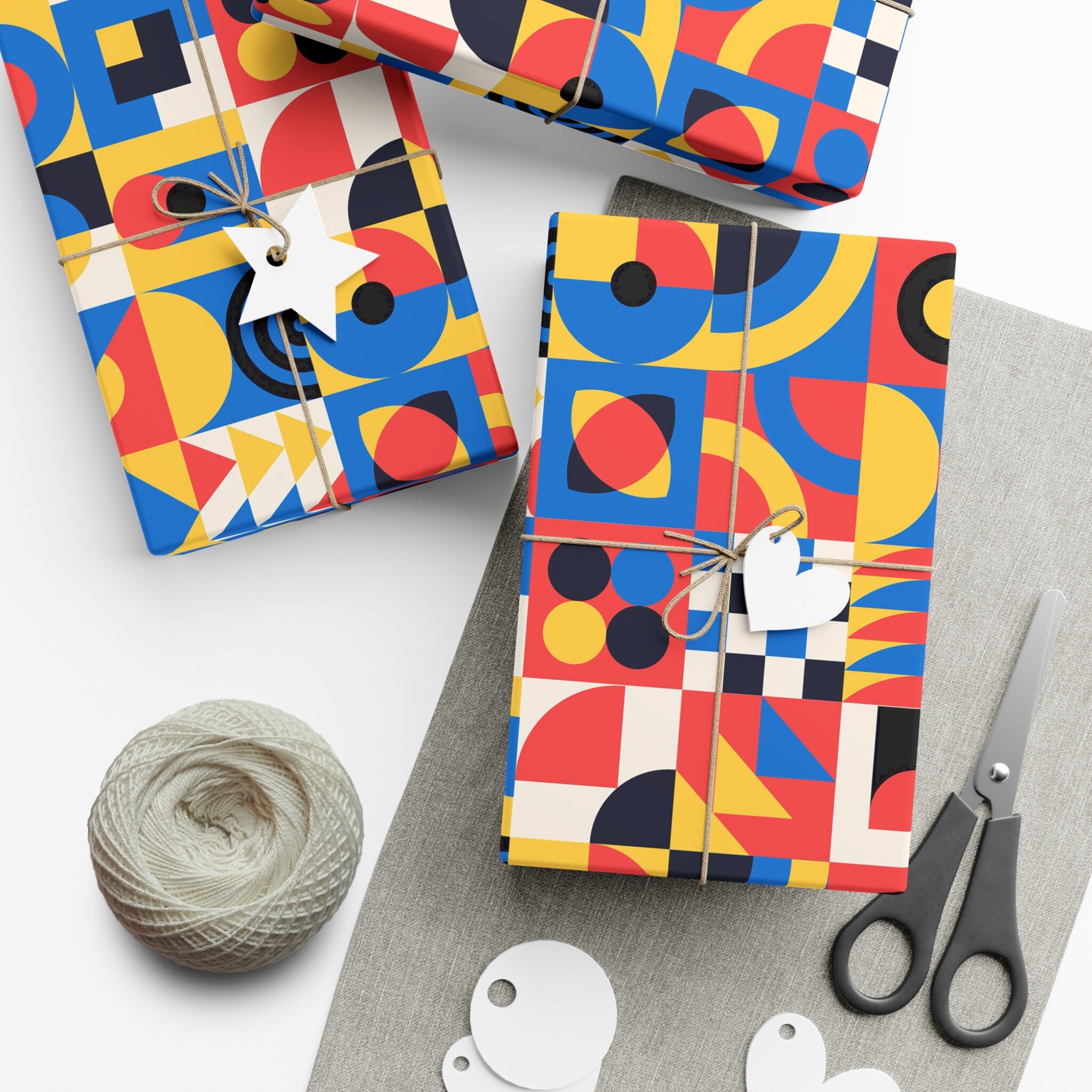 Design Celebration: Bauhaus Inspired Wrapping Paper, 3 Sizes - Etsy