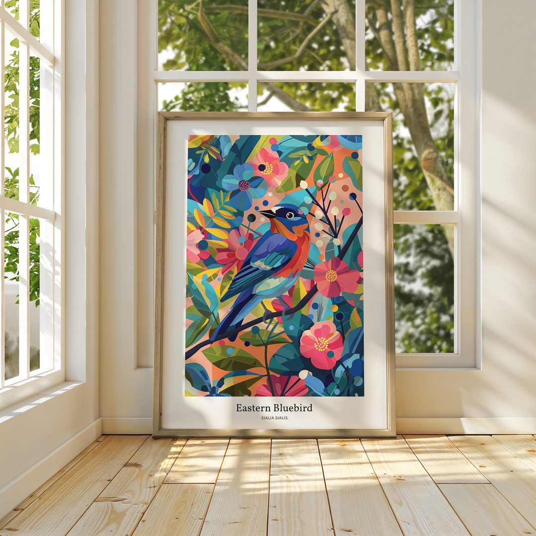 Eastern Bluebird, Missouri State Bird Wall Art Poster - Museum Quality ...