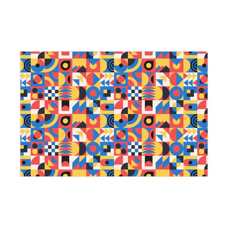 Design Celebration: Bauhaus Inspired Wrapping Paper, 3 Sizes - Etsy