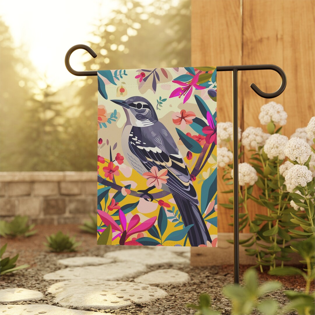 Northern Mockingbird Garden Flag: Florida State Bird Banner - Etsy