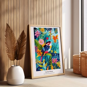 ARIZONA State Bird, Cactus Wren, Colorful Wall Art Poster - Museum ...