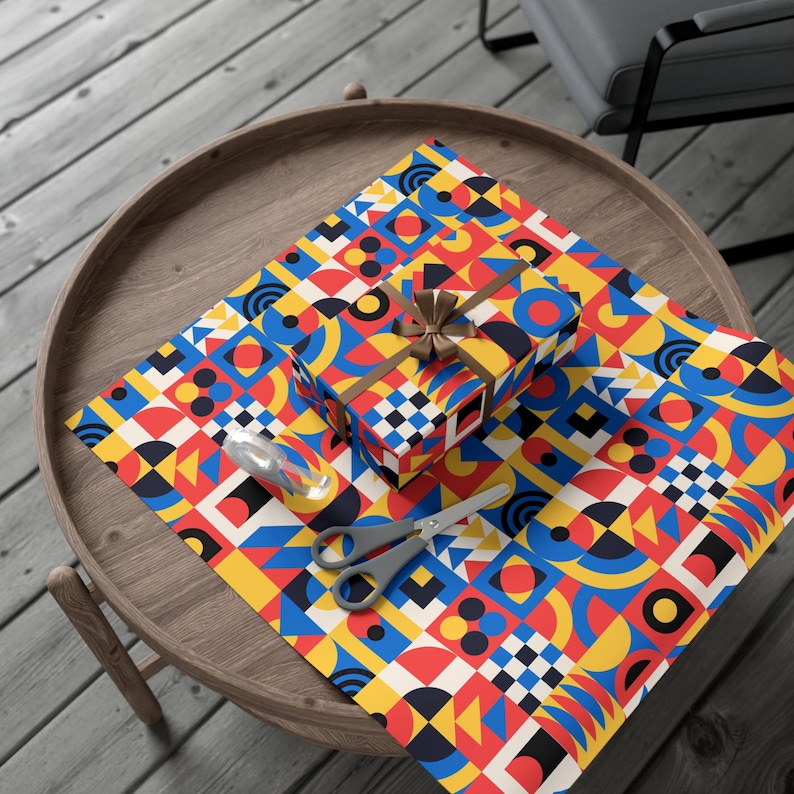 Design Celebration: Bauhaus Inspired Wrapping Paper, 3 Sizes - Etsy