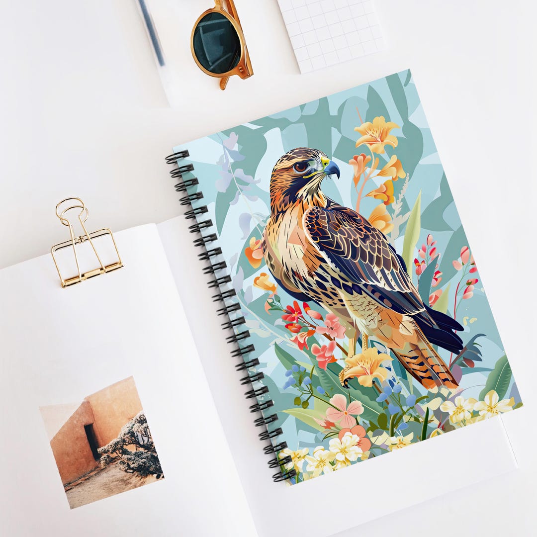Red-tailed Hawk Spiral Notebook: Bird Lover Gift - Etsy